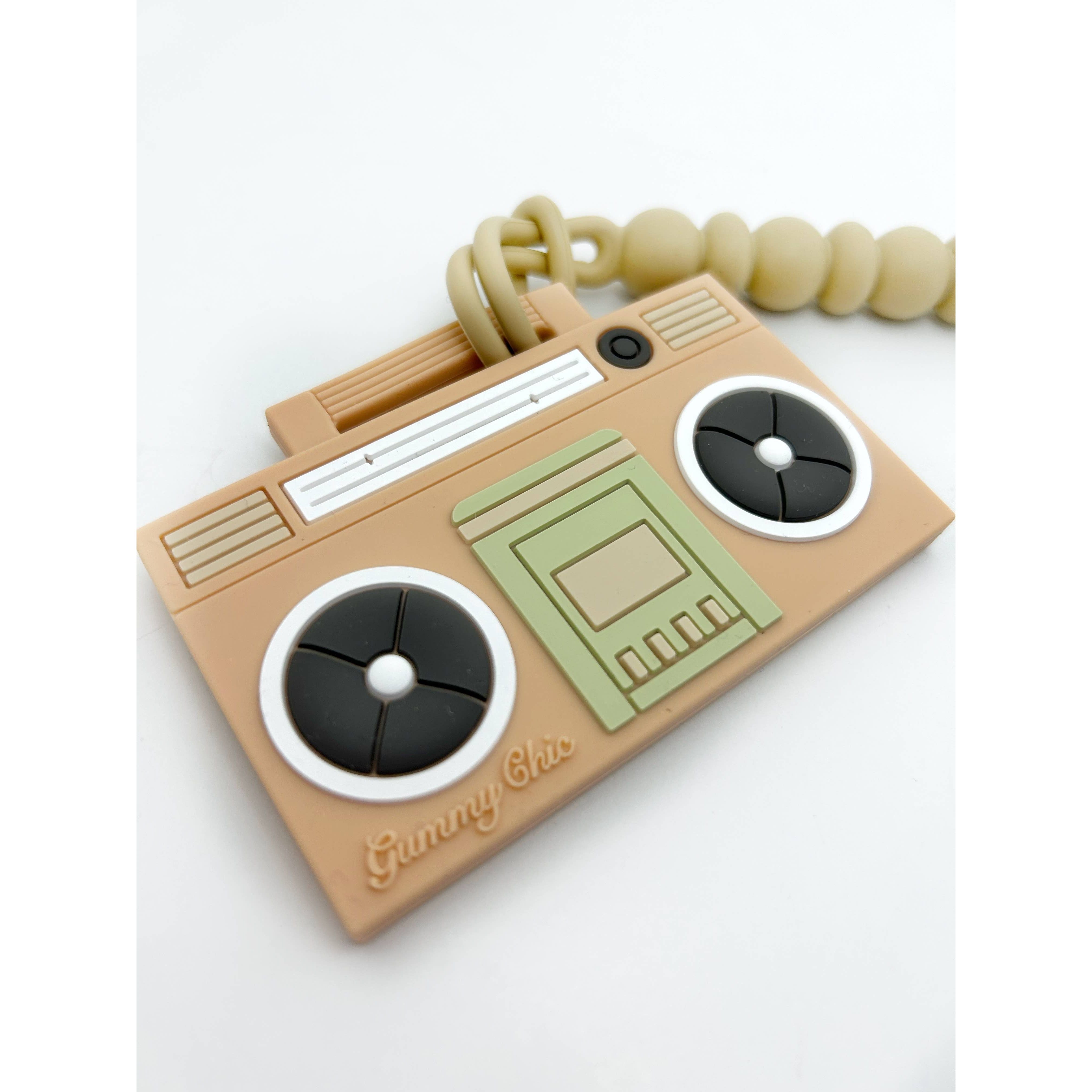 Silicone Boom Box Teether with Clip – Presley Paige