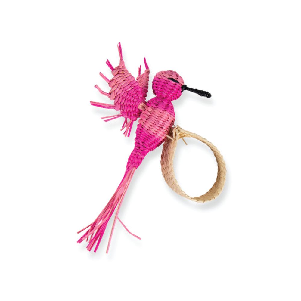 Pink Hummingbird Raffia Napkin Ring – Presley Paige