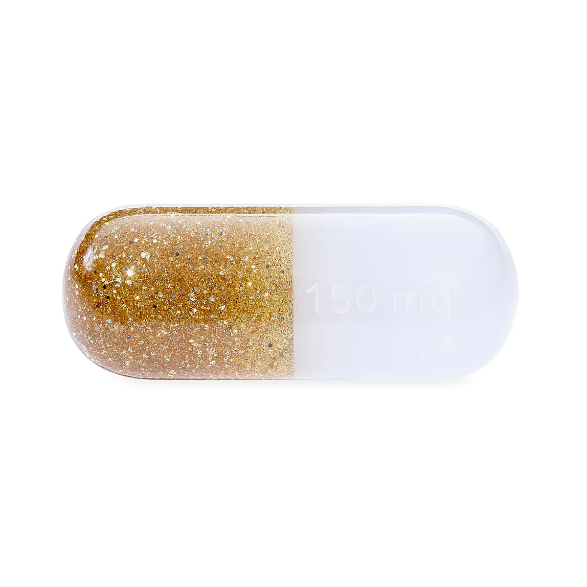 Small Gold Glitter Acrylic Pill – Presley Paige