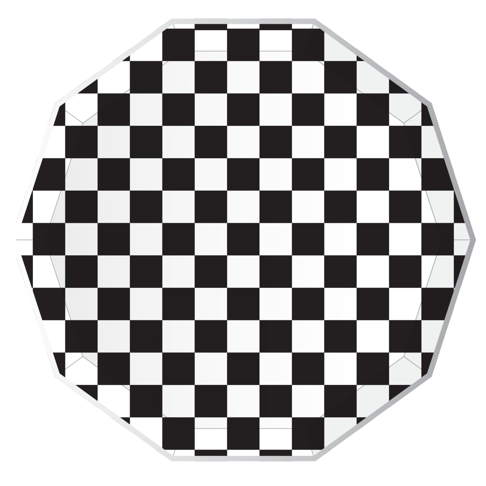 Black And White Signature Checker Dinner Plates – Presley Paige